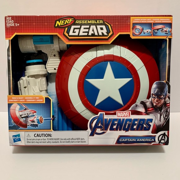 Nerf | Toys | Marvel Avengers Endgame Captain America Nerf Assembler ...